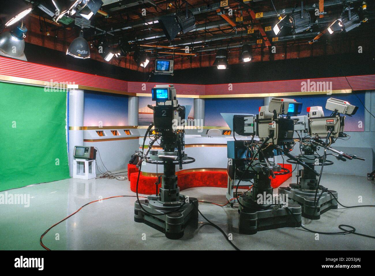 Tv Studio Set With Cameras
