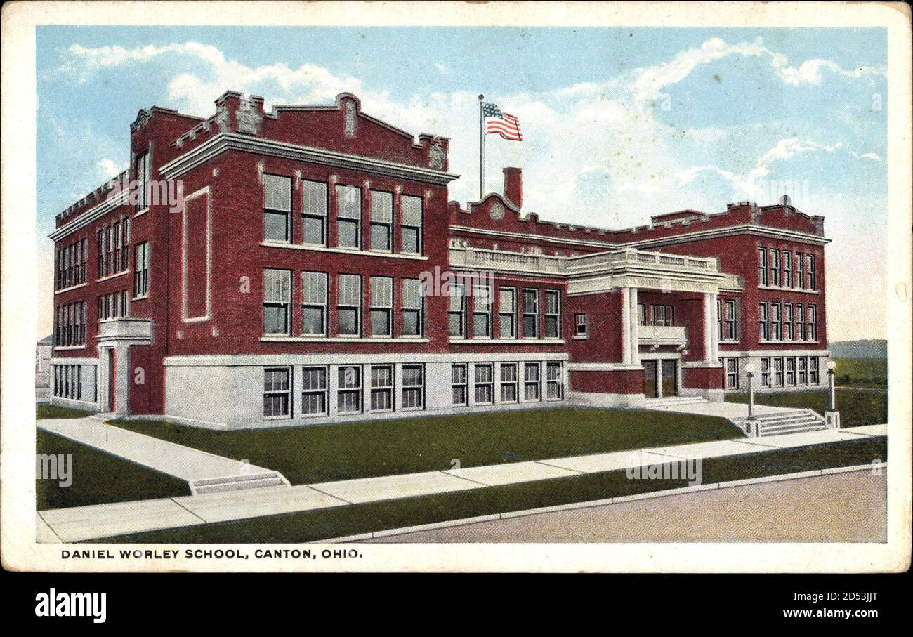 Canton Ohio USA, Daniel Worley School, Schulgebäude | usage worldwide ...