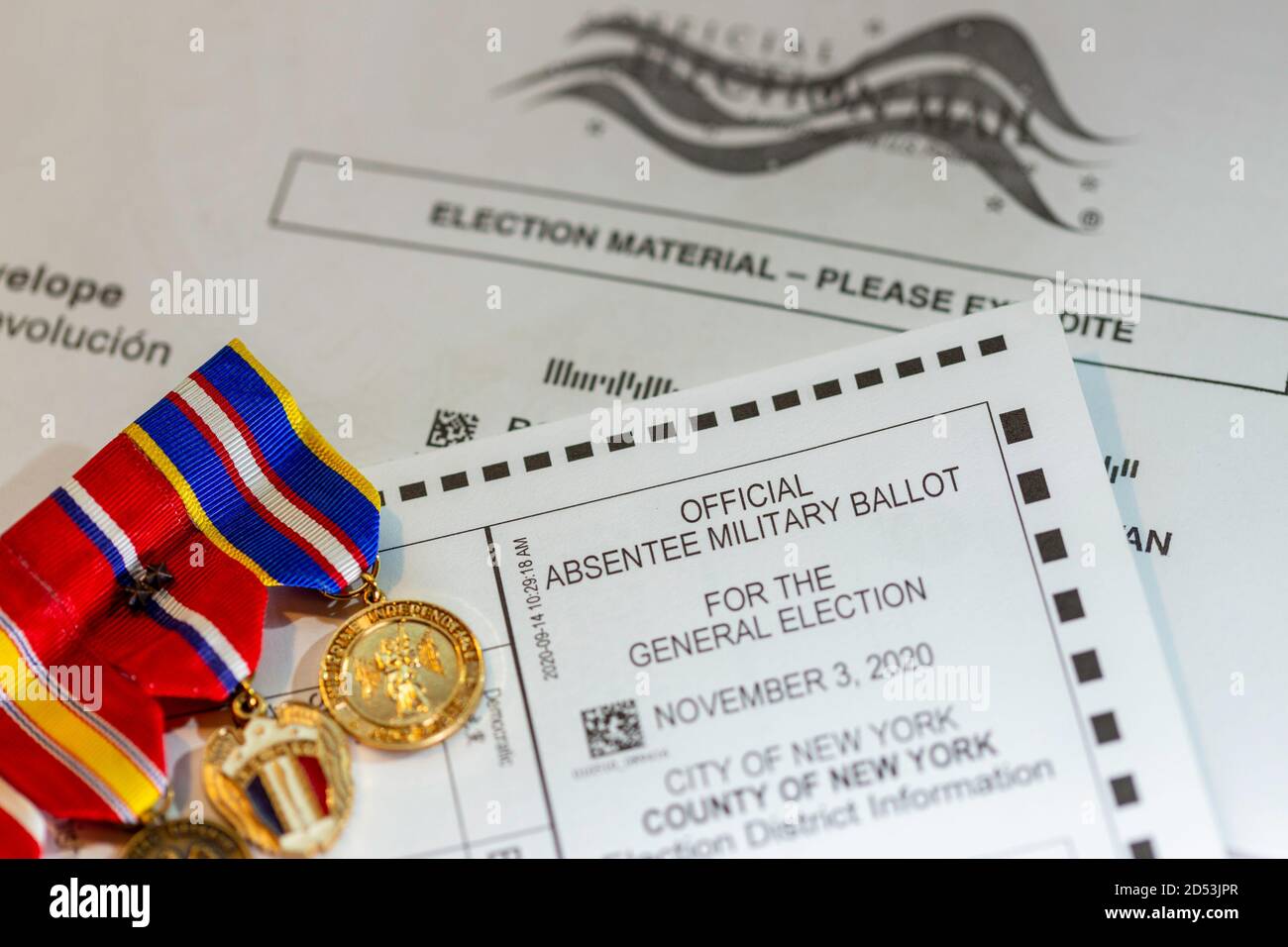 Official Absentee Military Ballot, General Election, 2020, United ...