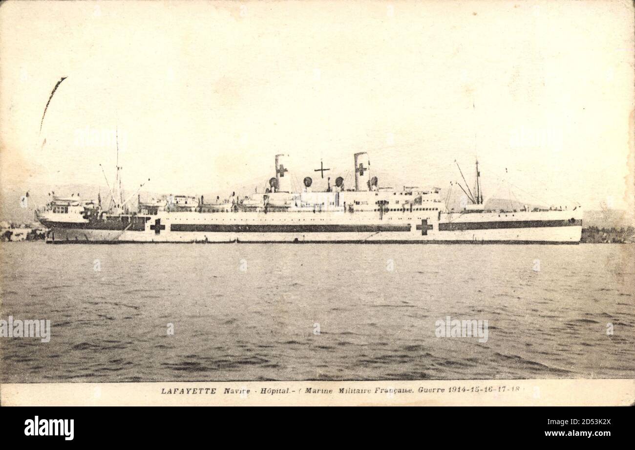 Französisches Kriegsschiff, Lafayette, Navire Hôpital, Lazarettschiff ...