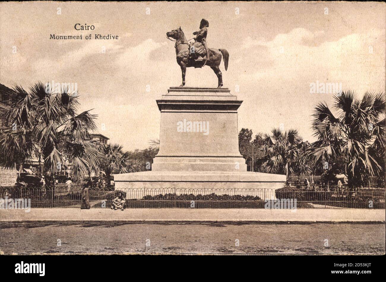Cairo Kairo Ägypten, Monument of Khedive, Partie am Denkmal | usage ...