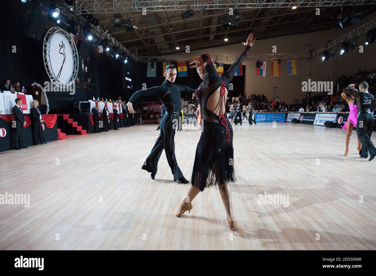 ANKARA, TURKEY - NOVEMBER 04, 2017: People compete in dancesport for ...