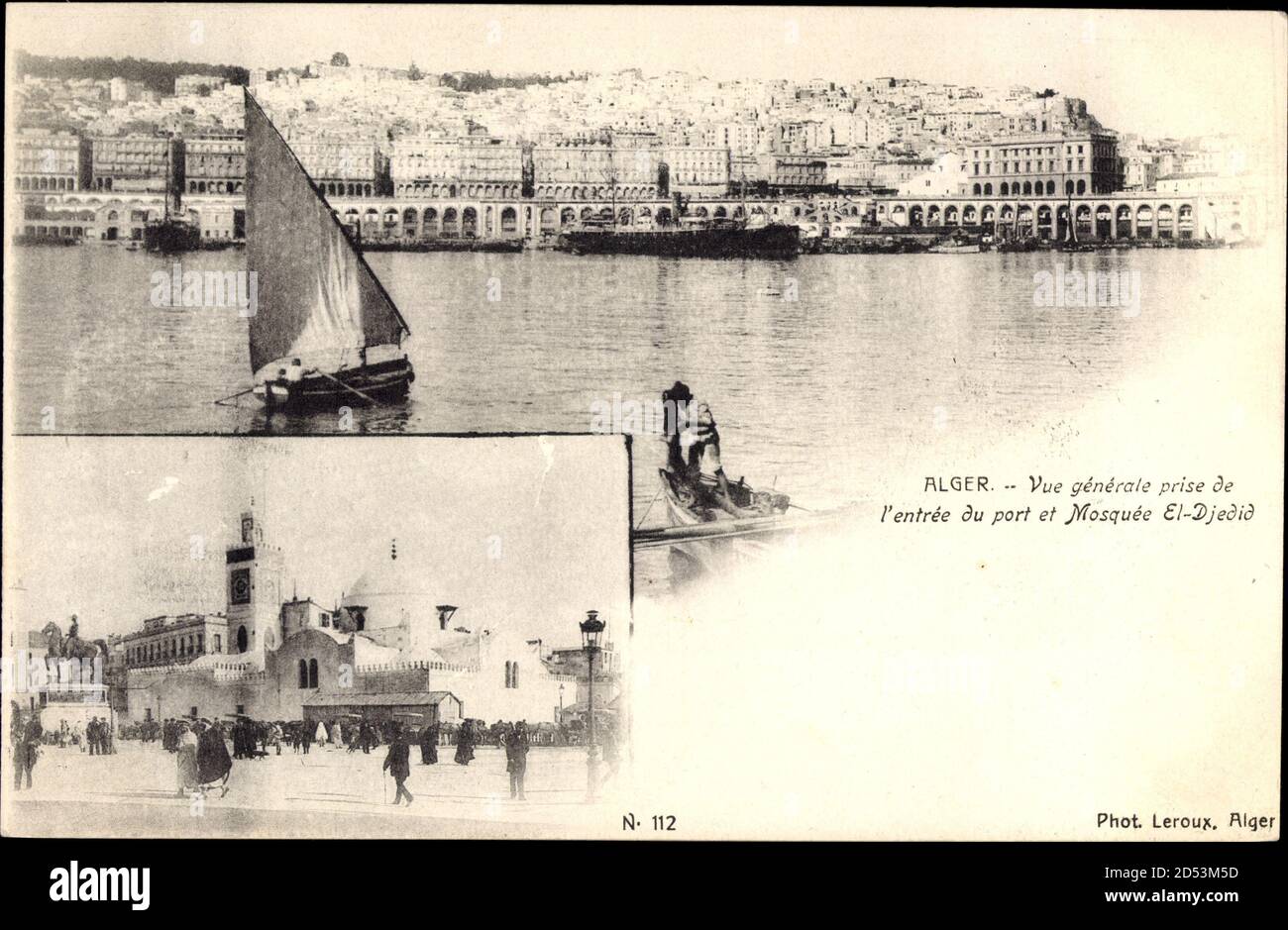 Alger Algerien, Vue générale prise de lentrée du pont et Mosquée El Djedid | usage worldwide ...