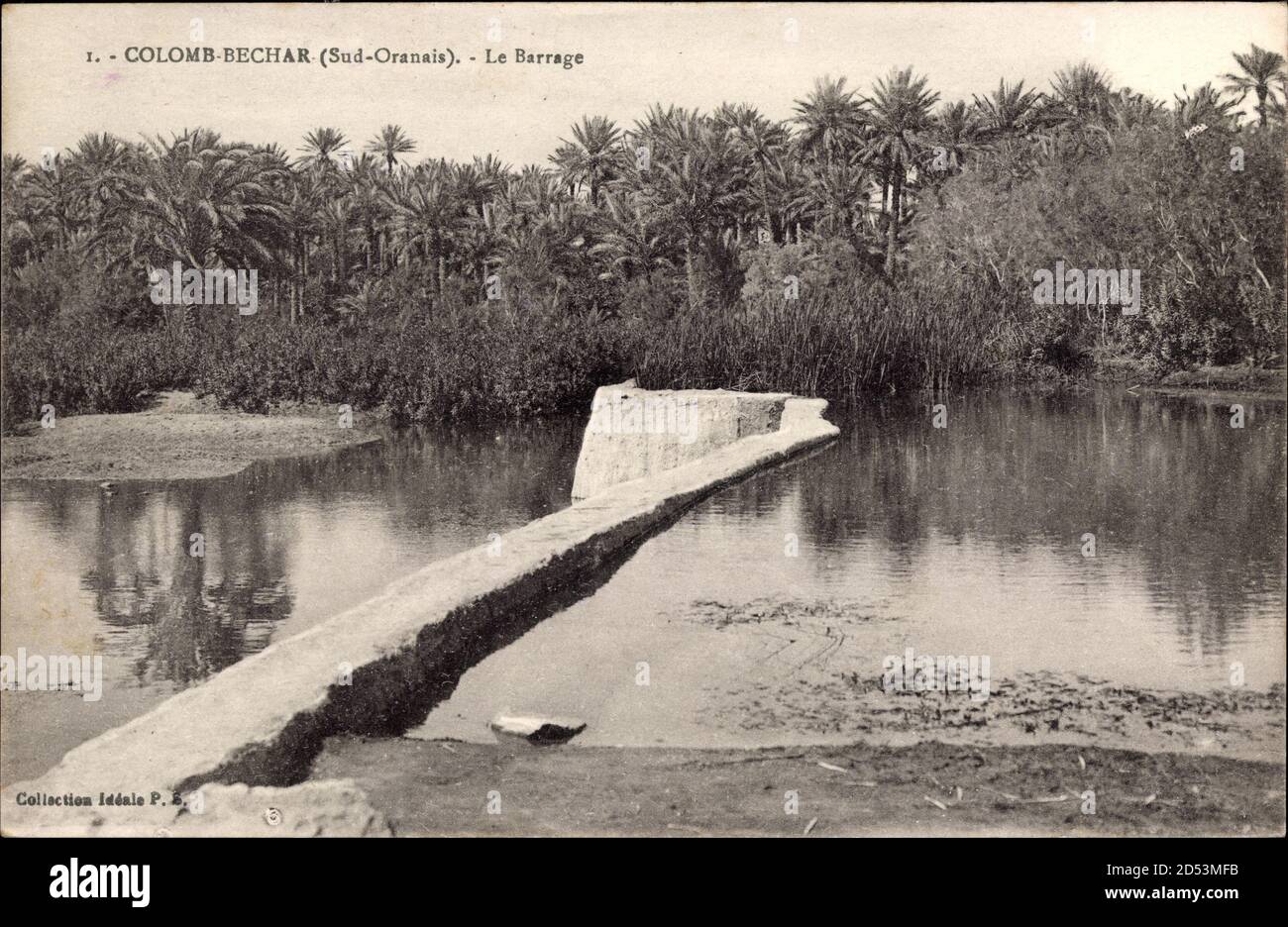 Colomb Bechar Algerien, Sud Oranais, Le Barrage, Wehr am Fluss | usage ...