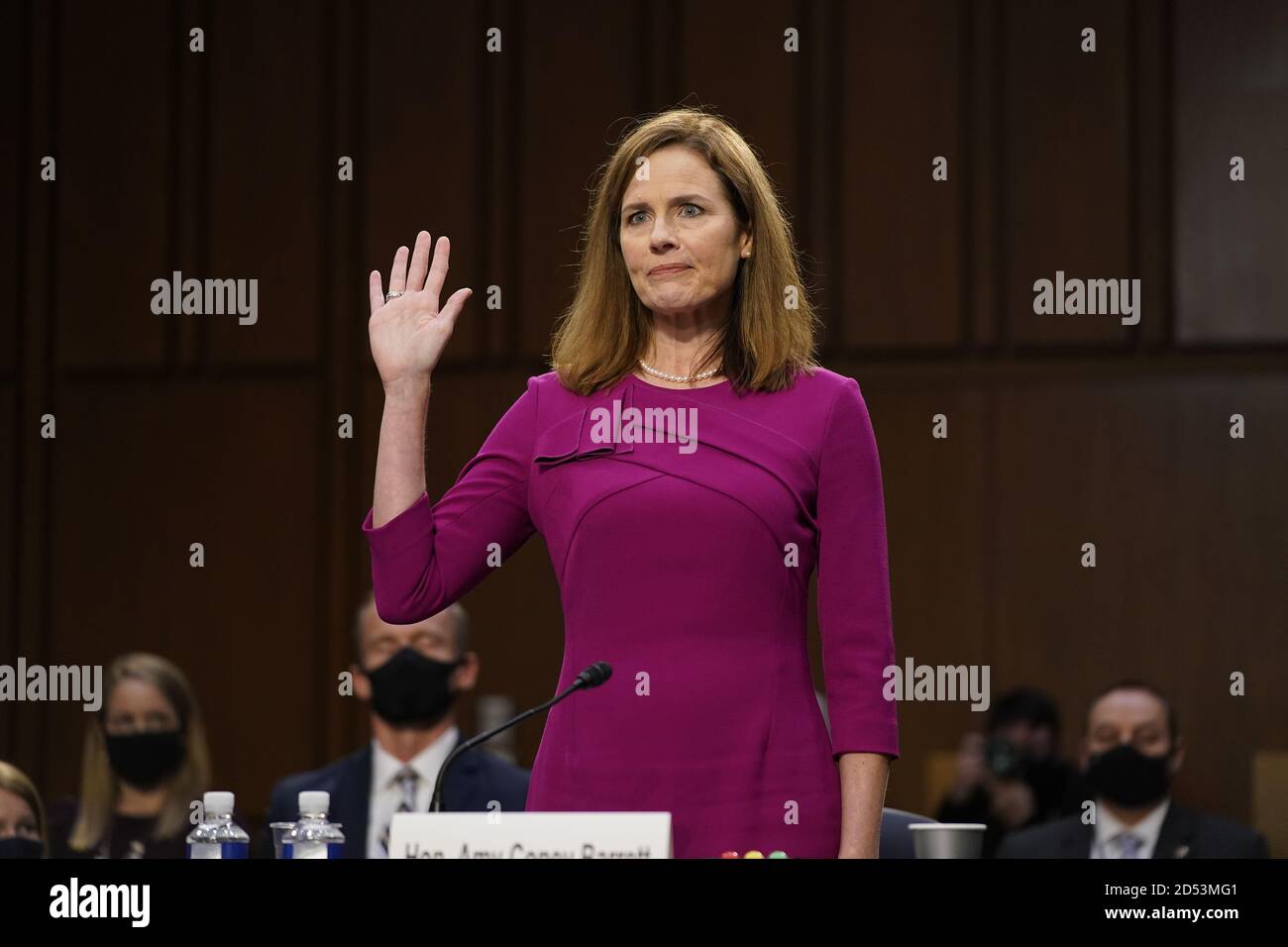 United States Supreme Court nominee Amy Coney Barrett is sworn in ...