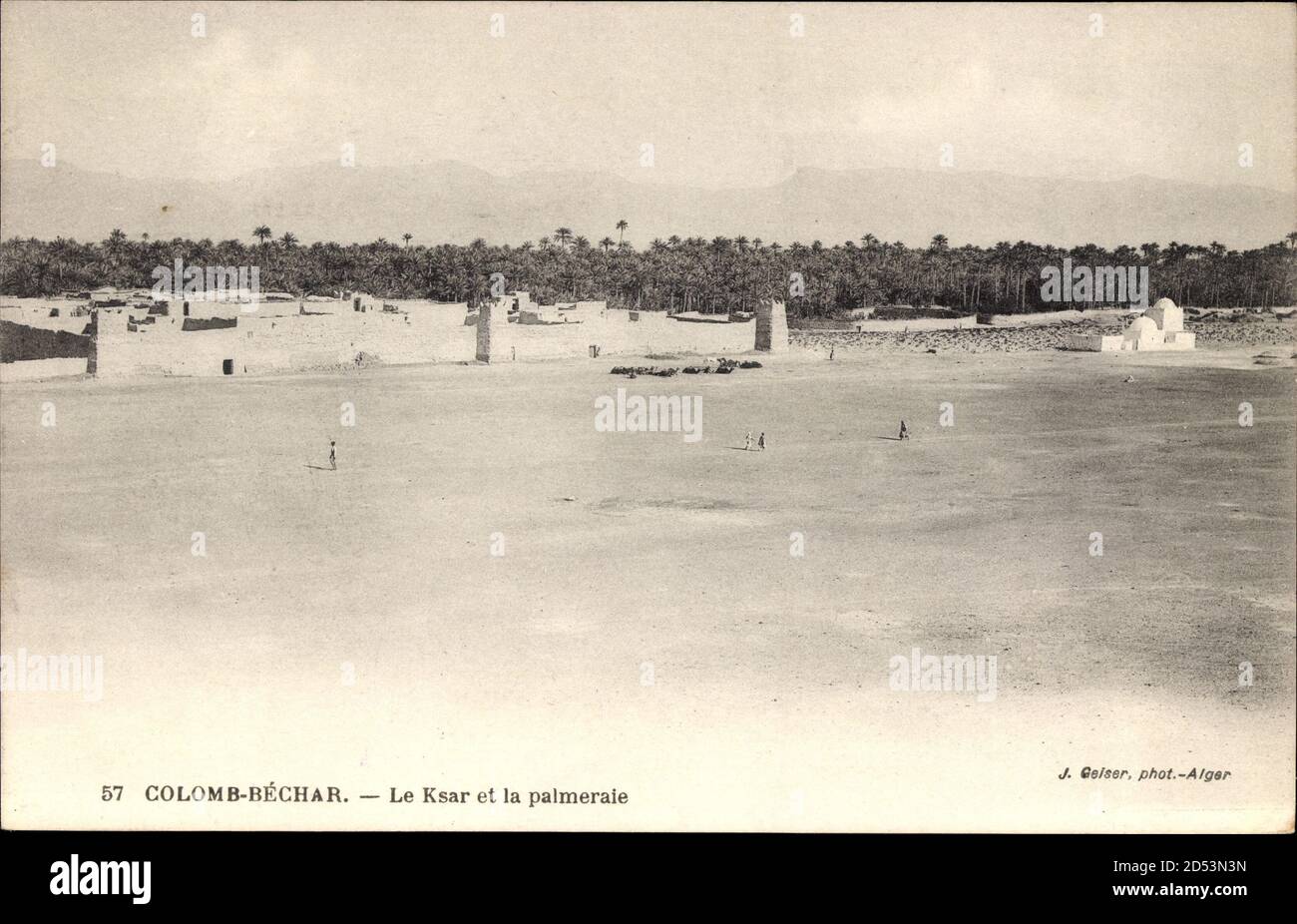 Colomb Bechar Algerien, Le Ksar et la palmeraie | usage worldwide Stock ...