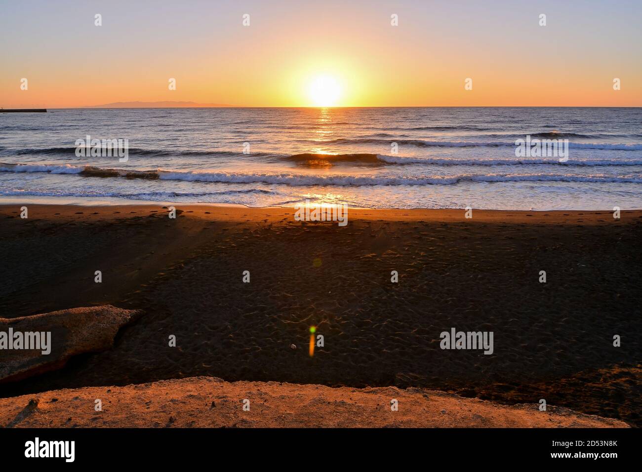 Beautiful Colored Sunset Stock Photo - Alamy