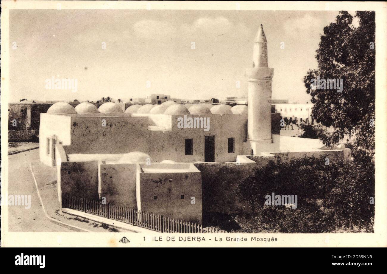 Ile de Djerba Tunesien, La Grande Mosquee, Blick auf die Moschee ...