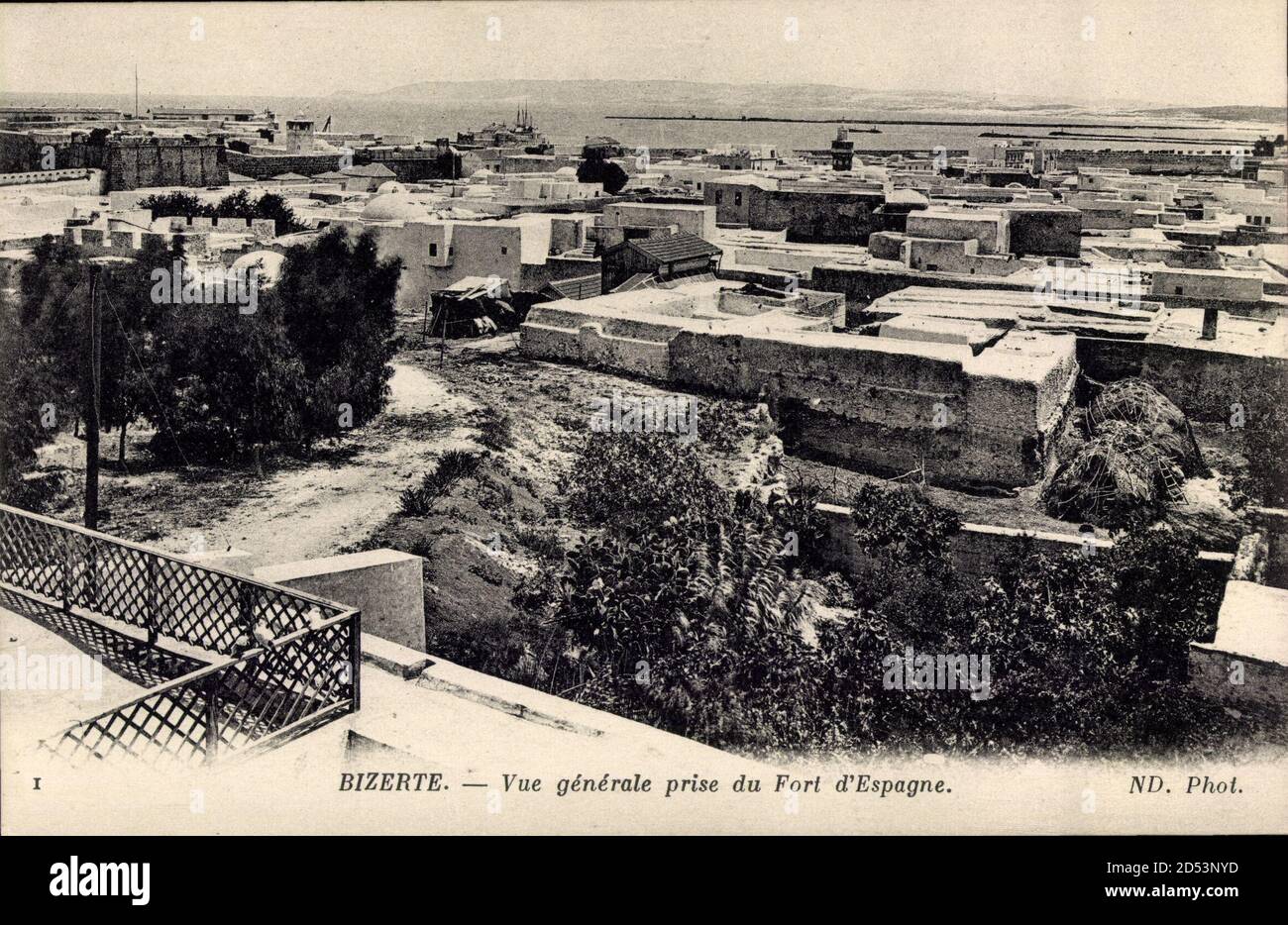 Bizerte Tunesien, Vue generale prise du Fort d'Espagne, Blick auf den ...