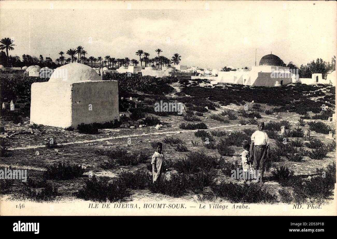 Houmt Souk Djerba Midoun Tunesien, Le Village Arabe, Einheimische, Ort ...