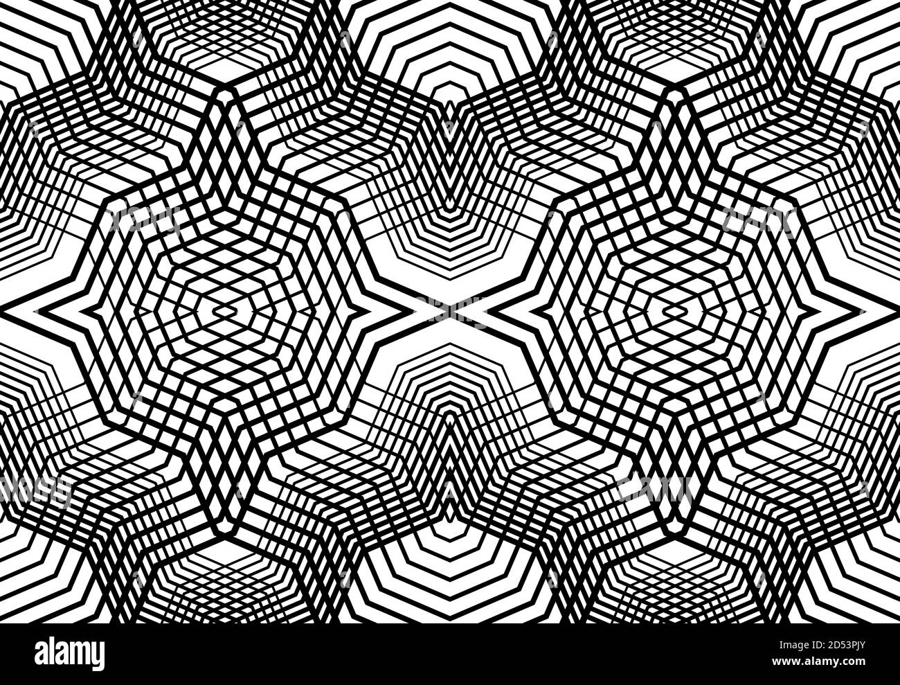 Repeatable And Tileable Grid Mesh Of Zig Zag Criss Cross And Wavy Interlace Intertwine And