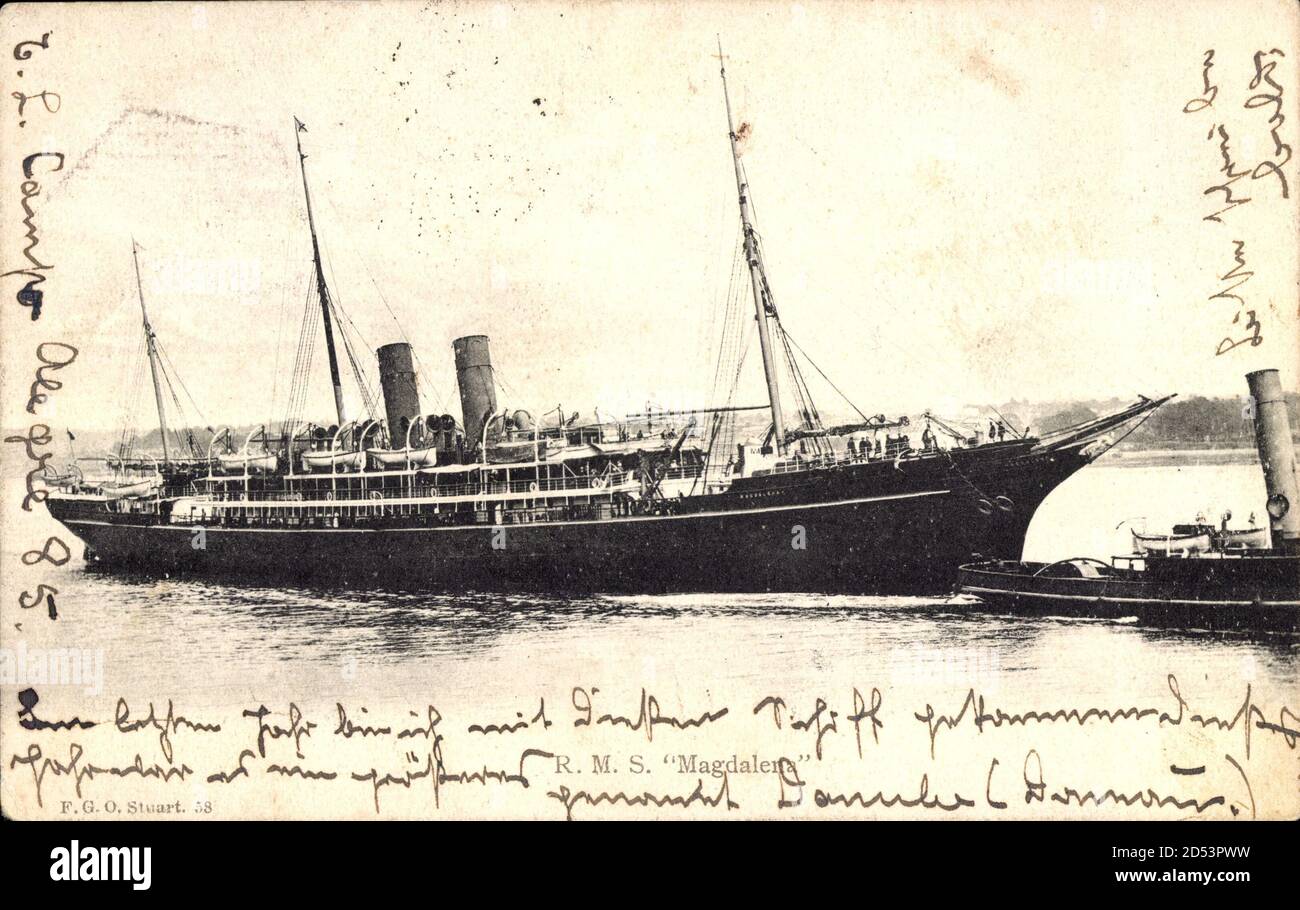 Steamer RMS Magdalena, Dampfschiff, Royal Mail Lines | usage worldwide ...