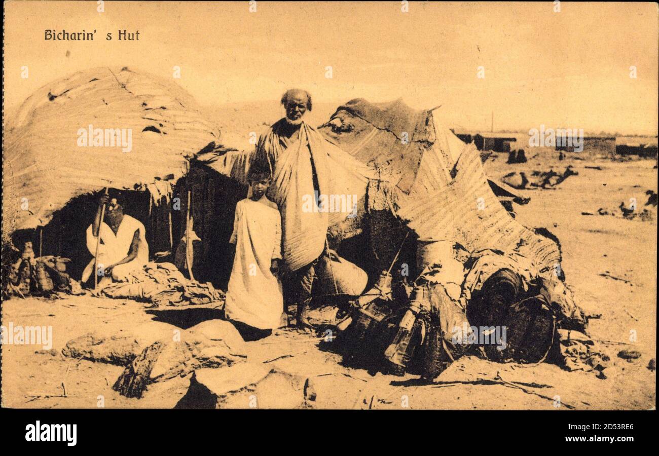 Ägypten, Bicharins Hut, Zelt in der Wüste, Nomadenfamilie | usage ...