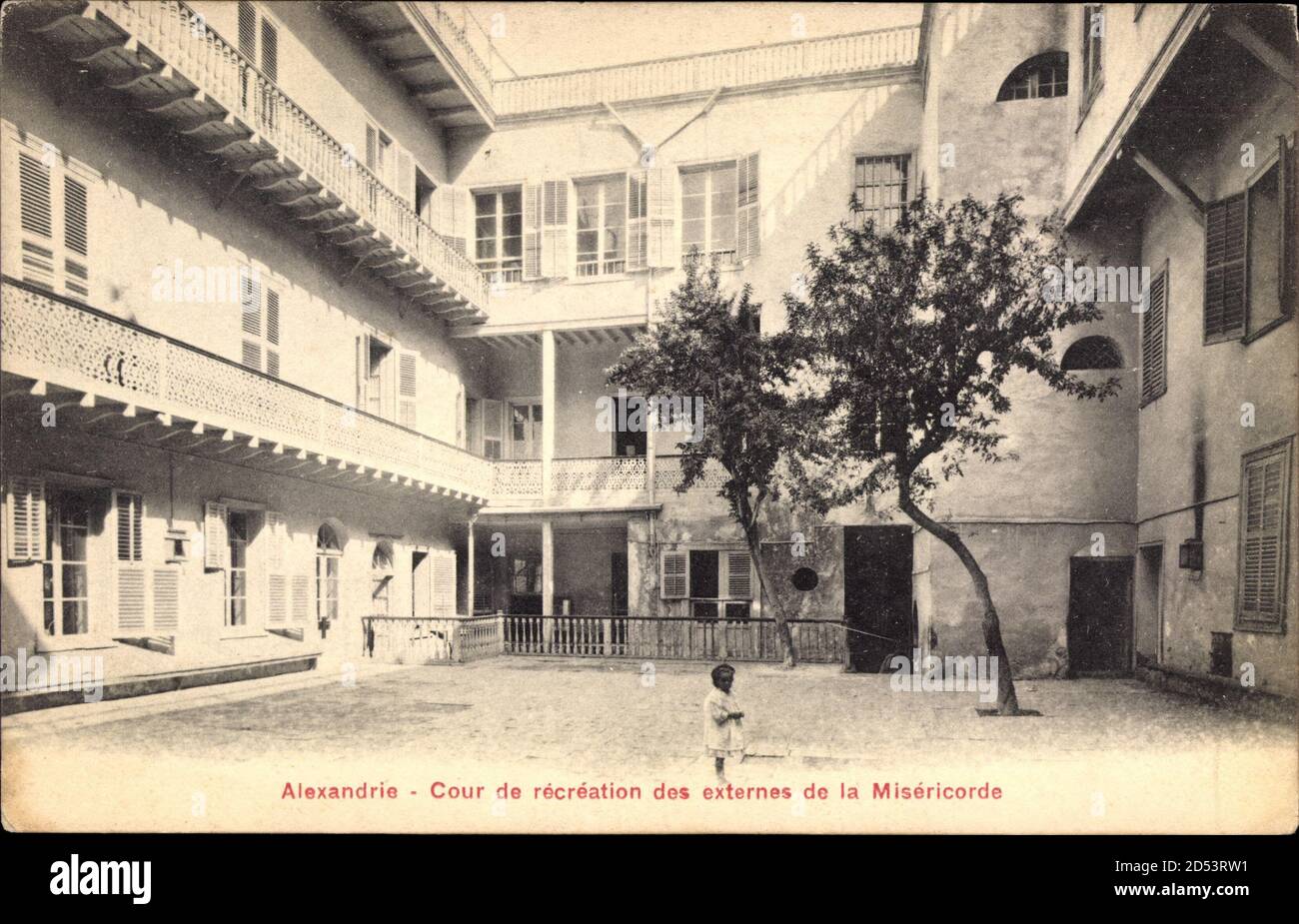 Alexandria Ägypten, Cour de recreation des externes de la Misericorde ...