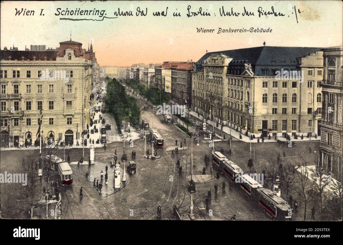 Wien 1. Innere Stadt Österreich, Schottenring, Wiener Bankverein ...