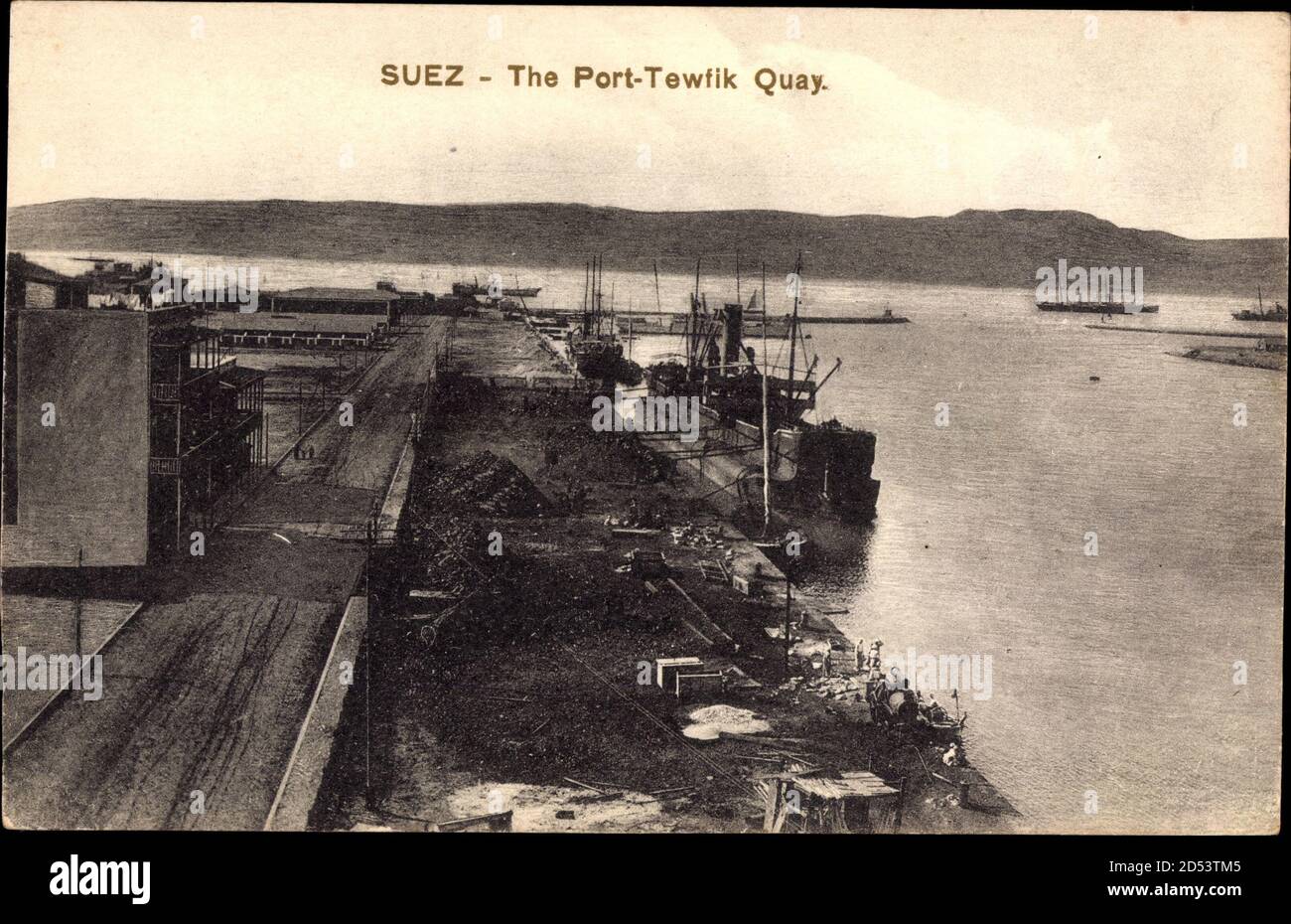 Suez Ägypten, The Port Tewfik Quay, Blick in den Hafen, Meer | usage ...