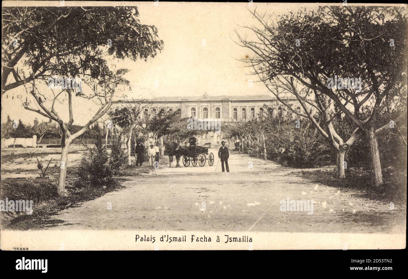 Ismailia Ägypten, Palais d'Ismail Pacha, Blick auf einen Palast ...