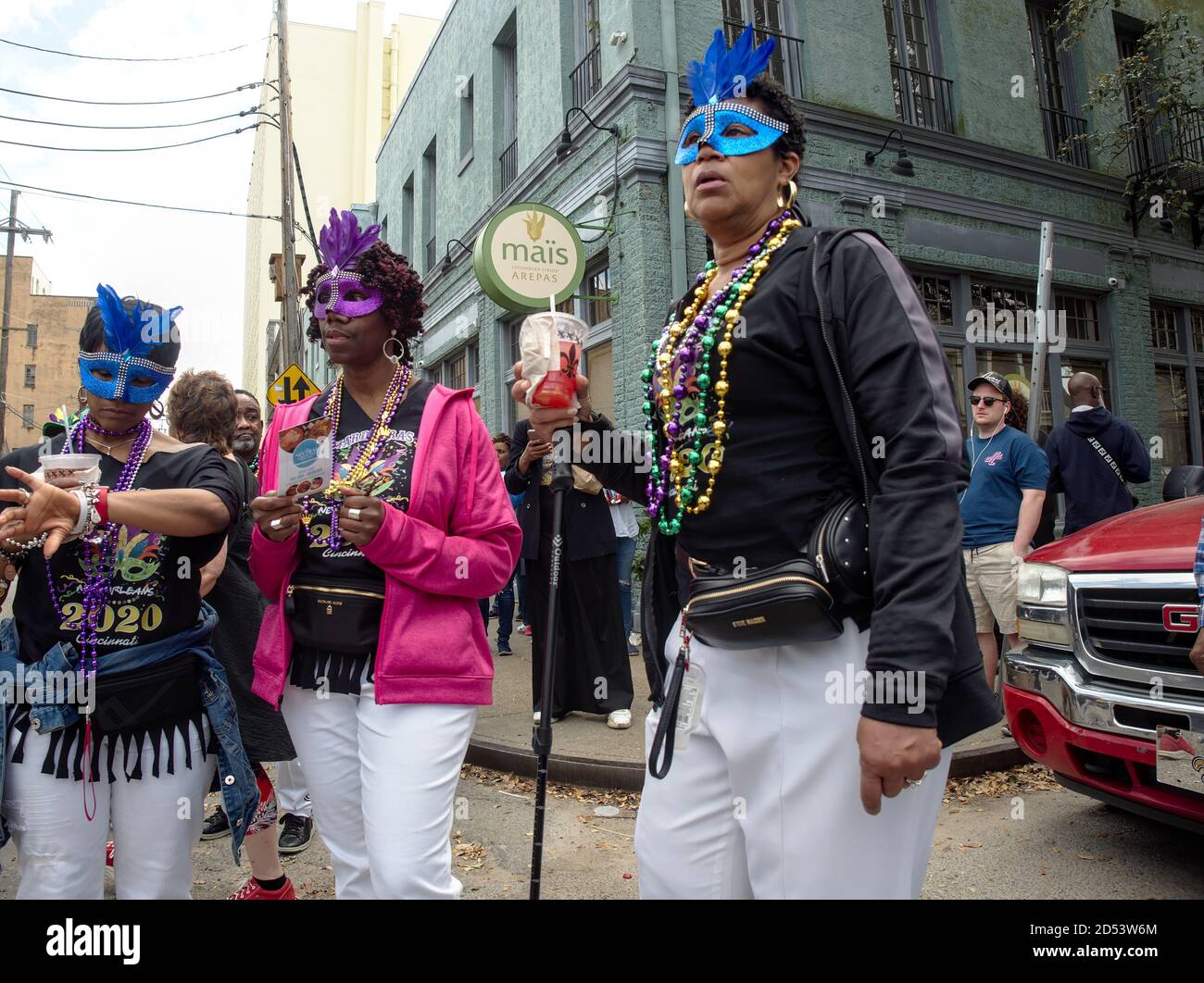 New Orleans, Louisiana, USA - 2020: People participate in a Second Line ...