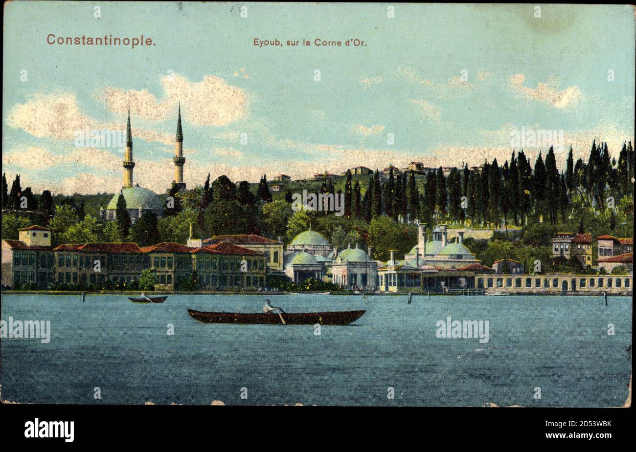 Konstantinopel Istanbul Türkei, Eyoub, sur la Corne dOr, Minarette ...