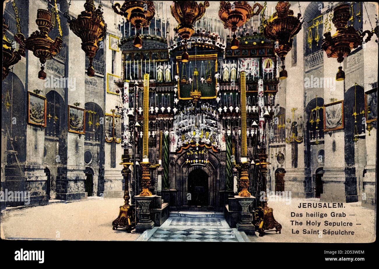 Jerusalem Israel, Das heilige Grab, the Holy Sepulchre, Innenansicht ...