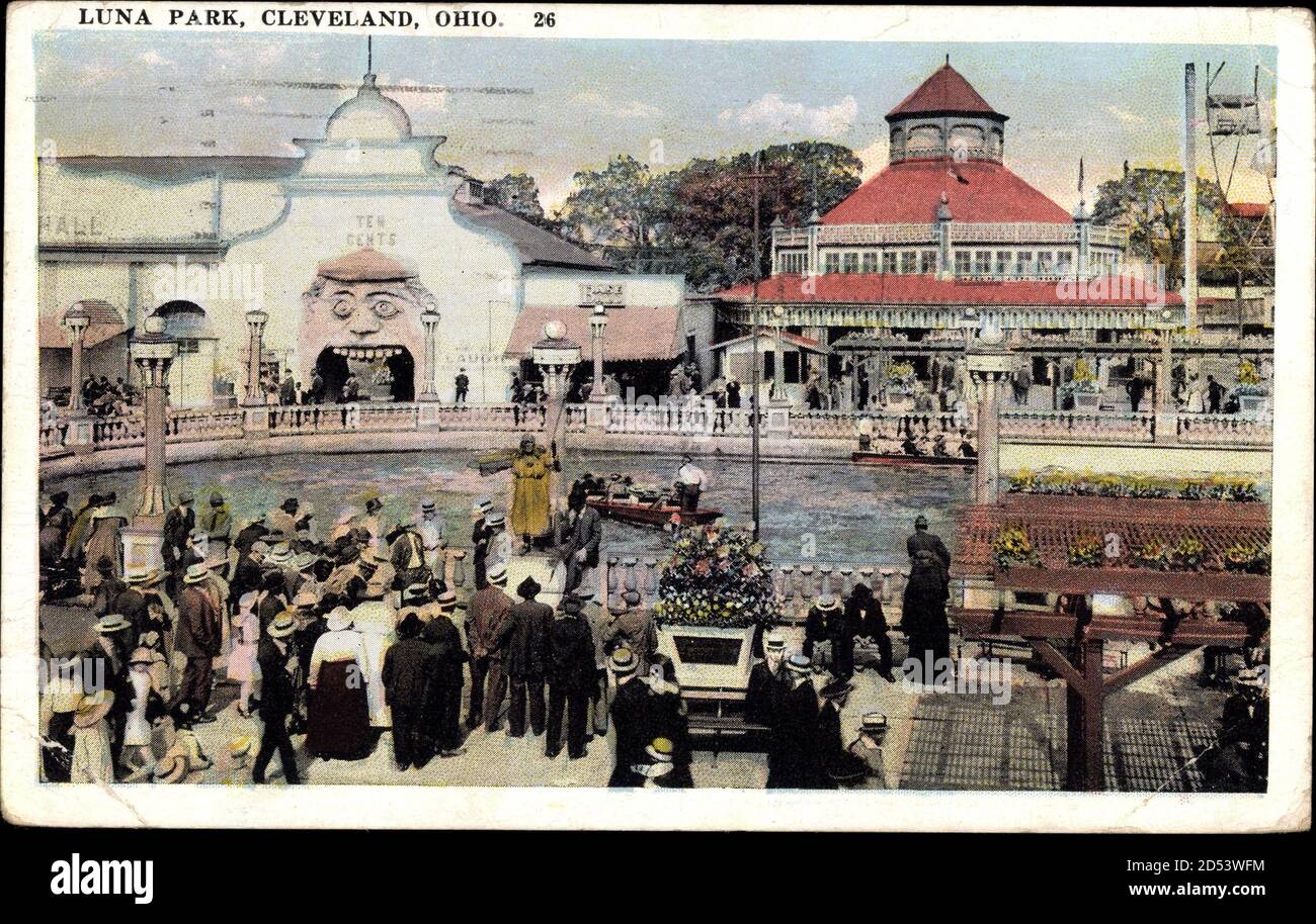 Cleveland Ohio USA, Luna Park, Bootsfahrt, Fahrgeschäft | usage ...