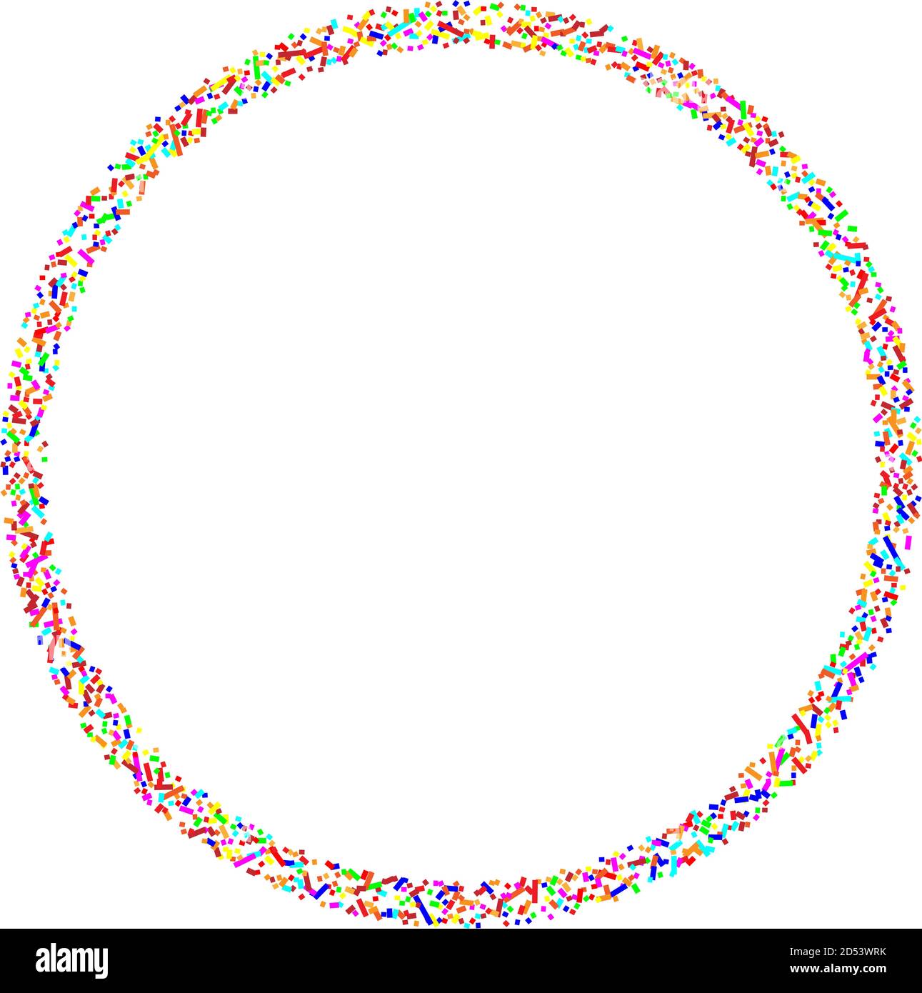 Colorful random squares in circle formation abstract geometric element ...