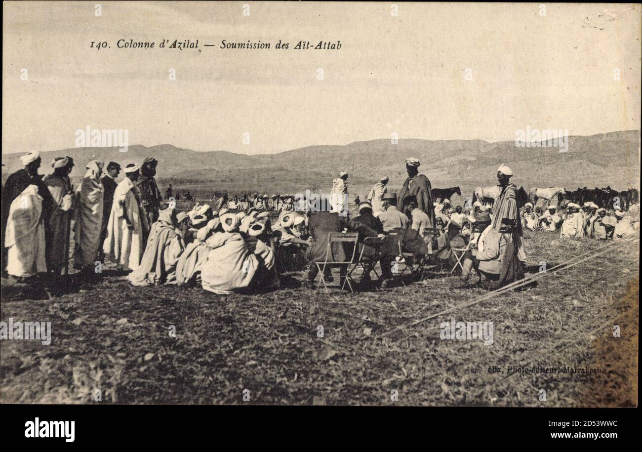 Marokko, Colonne dAzilal, Soumissions des Ait Attab, Marokkaner ...