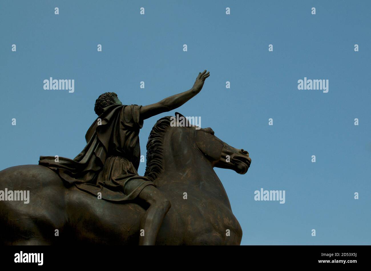 Rear view of the bronze equestrian statue of Regisole (Sun King ...