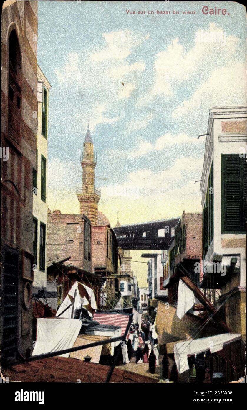 Cairo Kairo Ägypten, Vue sur un bazar de la vieux ville | usage ...