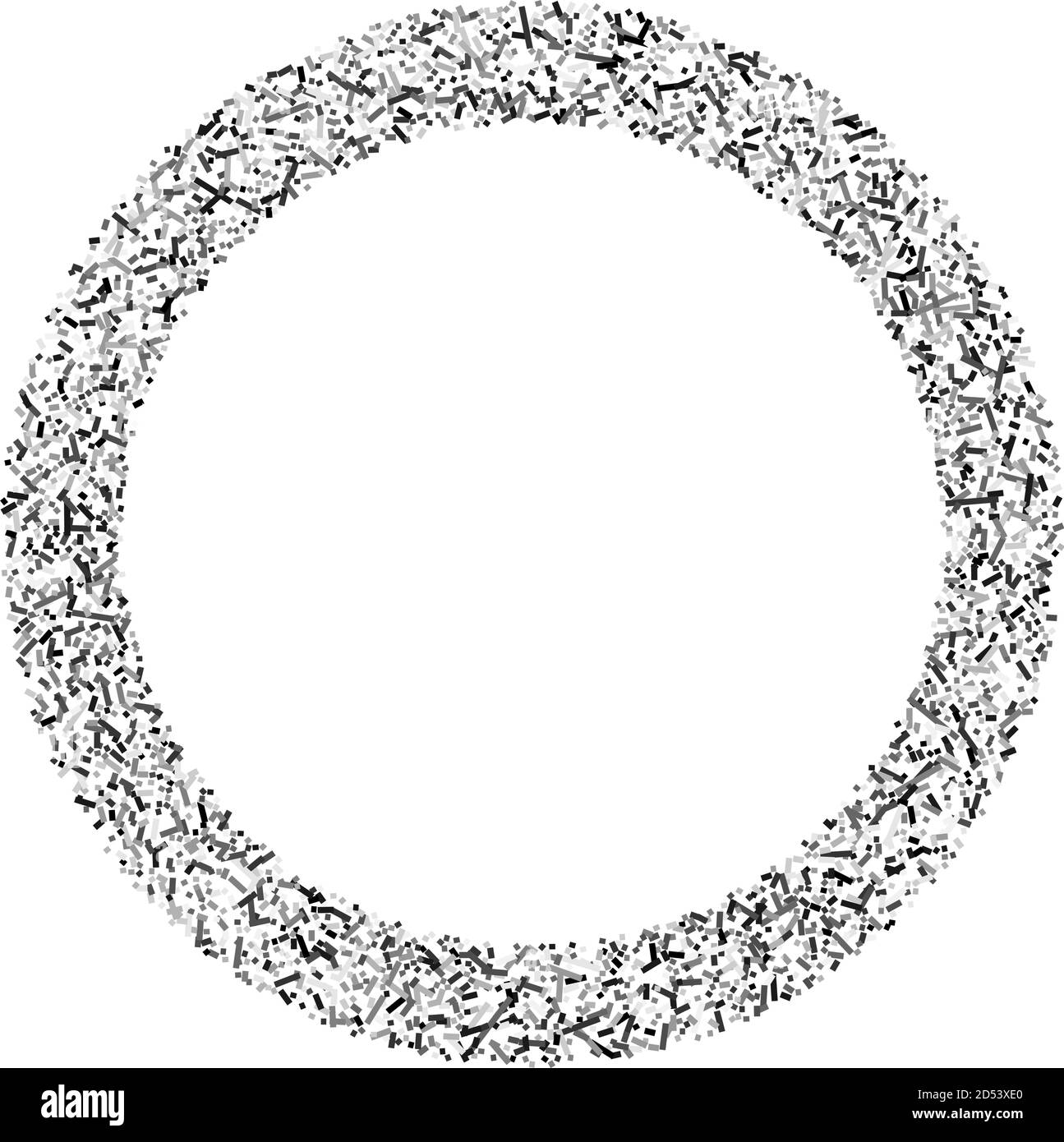Grayscale random squares in circle formation abstract geometric element ...