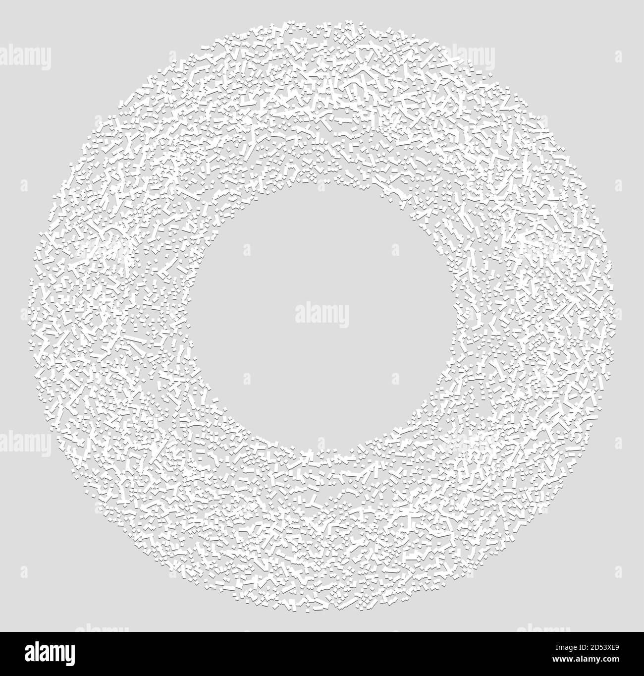 Grayscale random squares in circle formation abstract geometric element ...