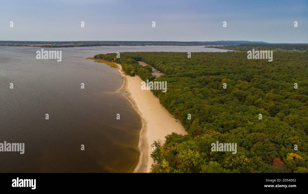 Aerial view of the beach in Oka national park, Canada Stock Photo - Alamy