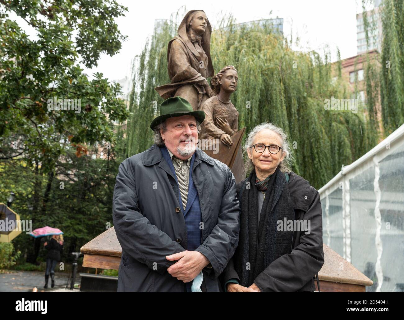 New York, NY - October 12, 2020: Artists Giancarlo Biagi and Jill Biagi ...