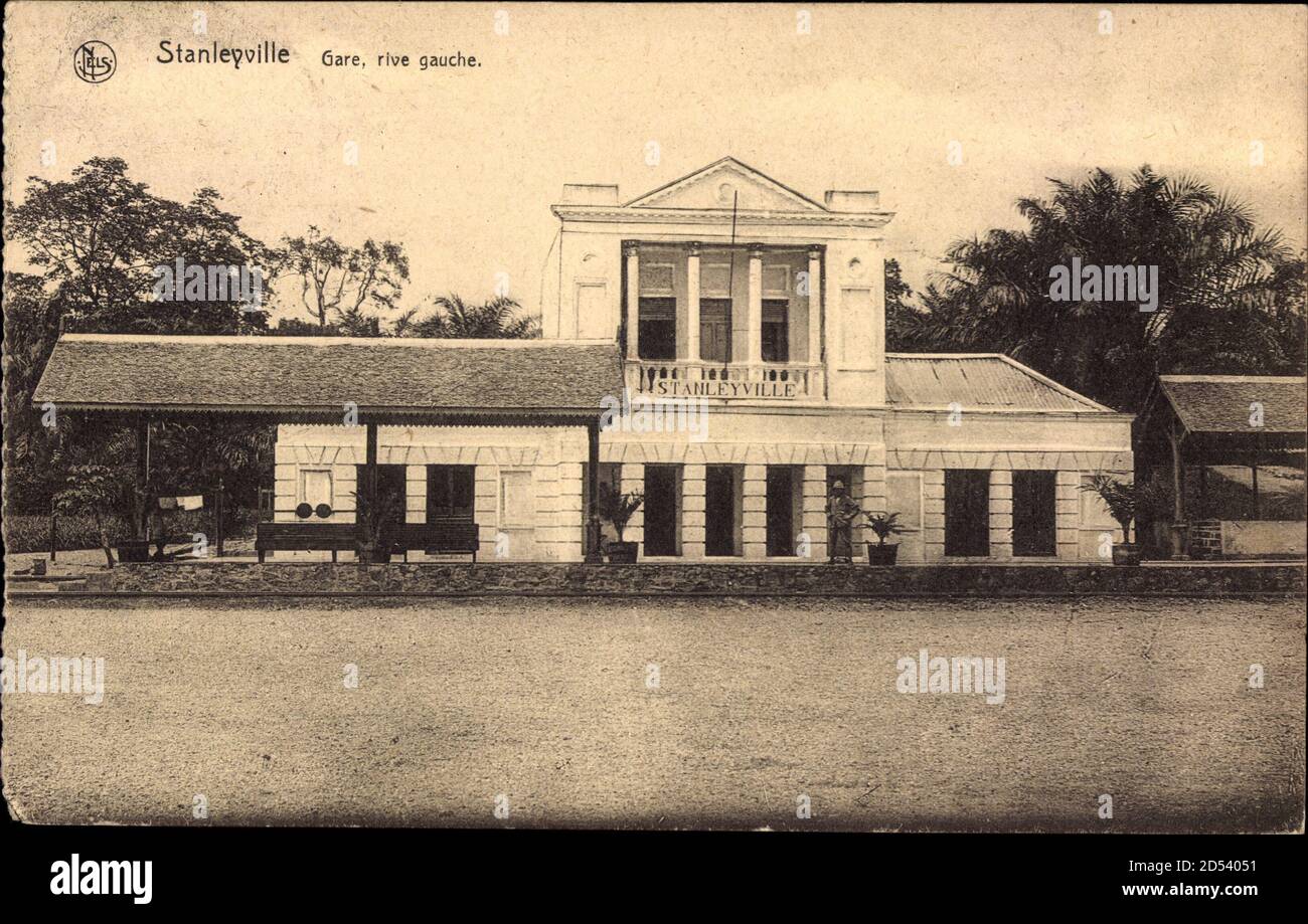 Stanleyville Demokratische Republik Kongo Zaire, Gare, rive gauche ...
