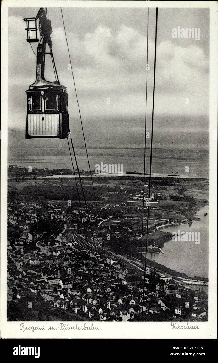 Bregenz mit Pfänderbahn, Luftseilbahn in Fahrt, Gondel Nr 2 | usage ...