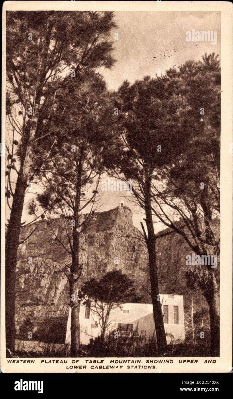 Südafrika, Western Plateau of Table Mountain,upper and lower cableway ...