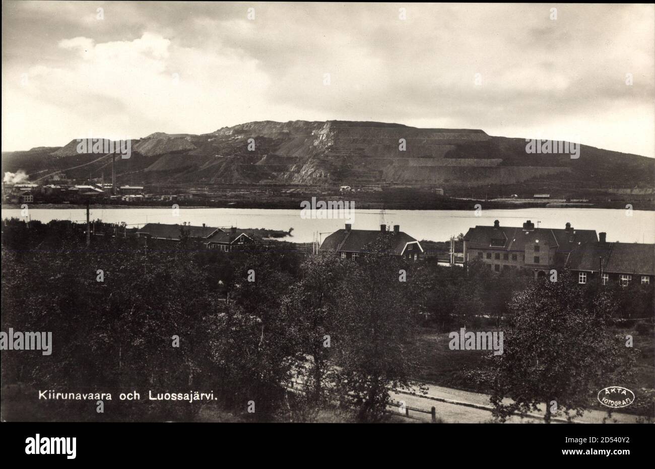 Kiirunavaara Schweden, Luossavaara, Fernblick zum Erzberg, Ort | usage ...
