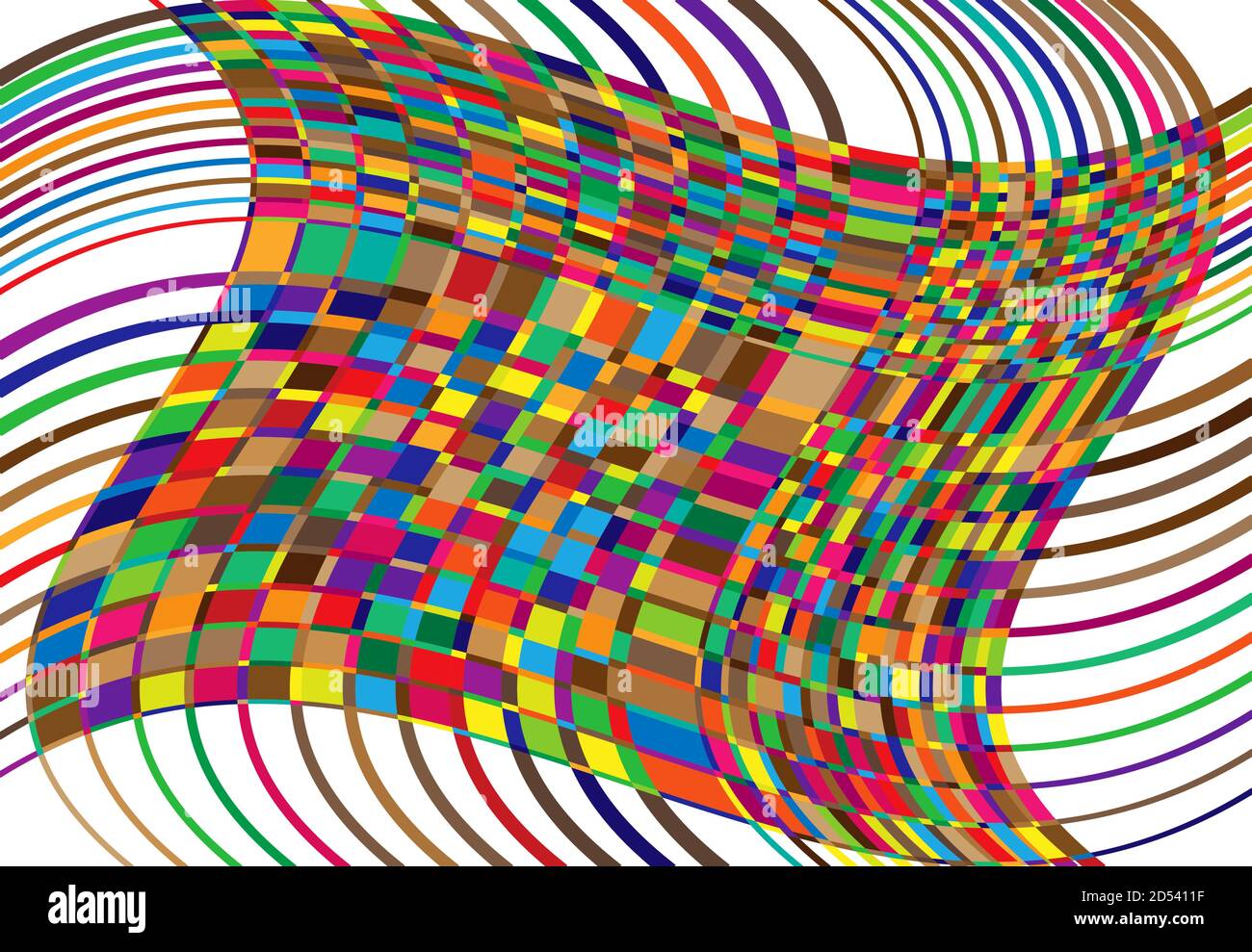 mosaic background, tessellation pattern. colorful wavy, waving and ...