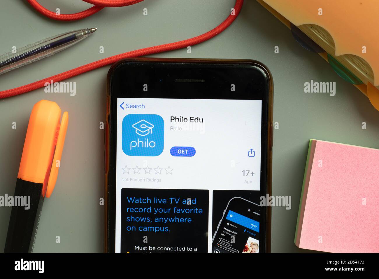 New York, USA - 29 September 2020: Philo Edu mobile app logo on phone ...