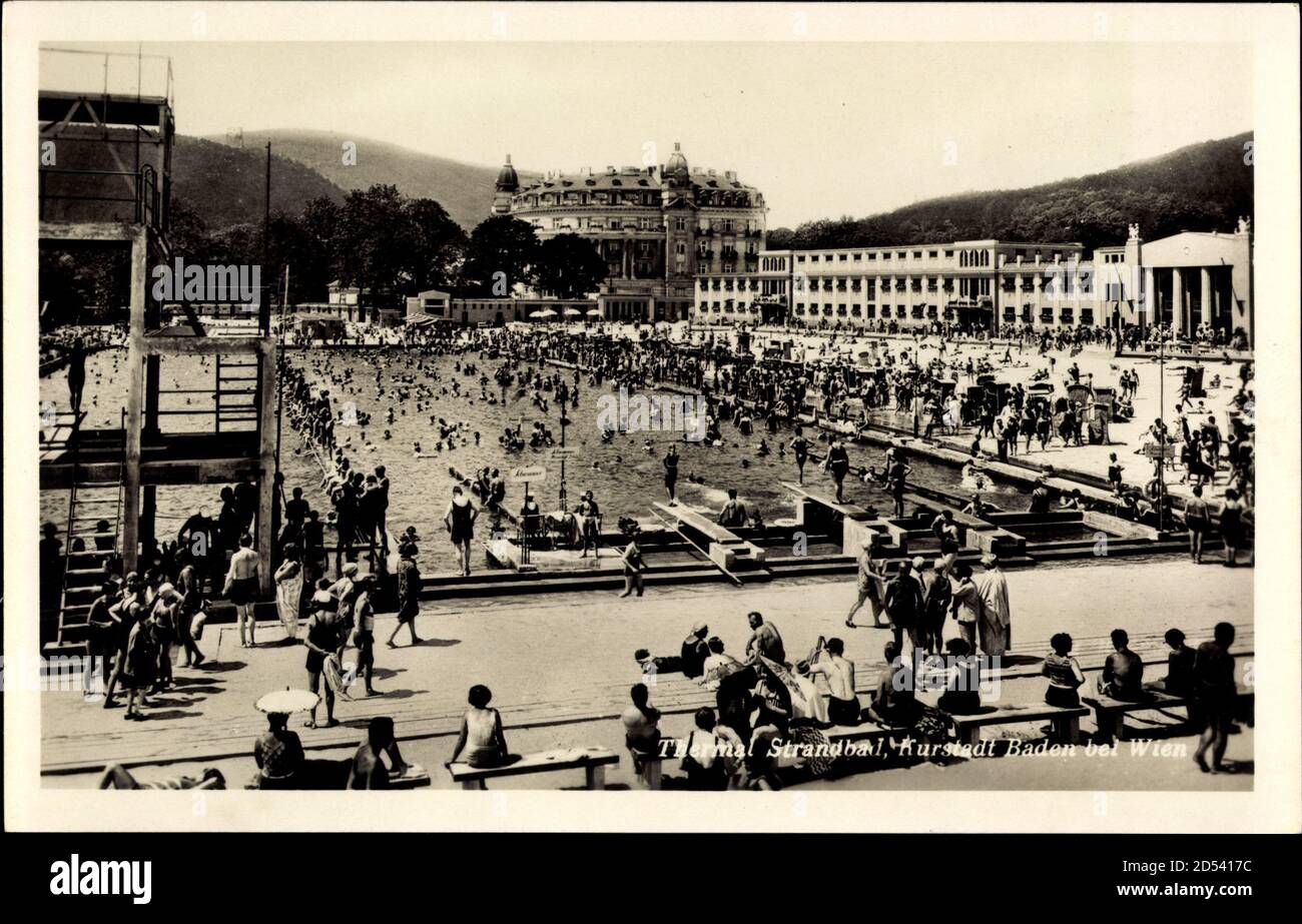 Baden bei Wien Niederösterreich, Thermal Strandbad, Badegäste | usage ...