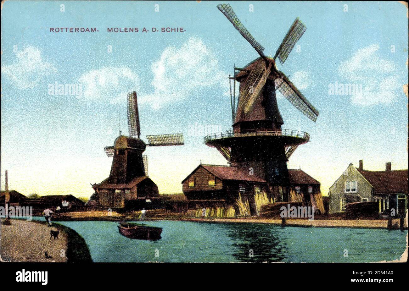 Rotterdam Südholland Niederlande, Molens a. d. Schie, Windmühlen ...