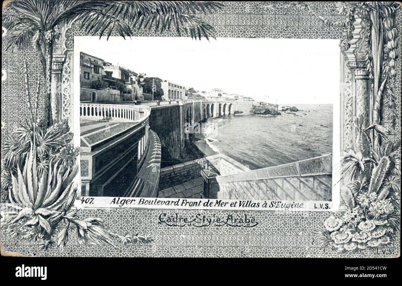 Passepartout Algier Alger Algerien, Boulevard Front de Mer et Villas ...