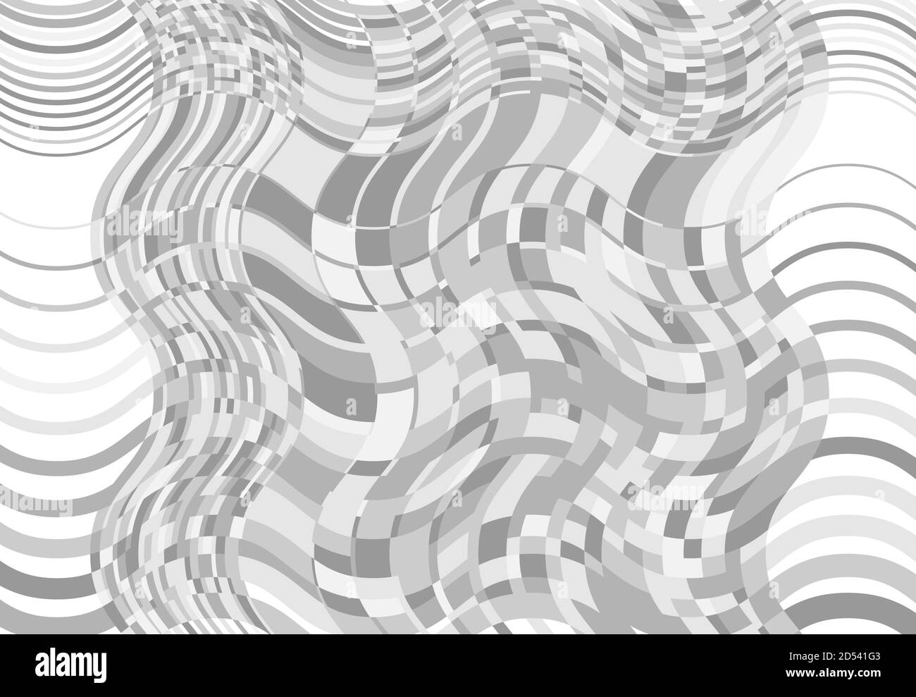 mosaic background, tessellation pattern. grayscale wavy, waving and ...