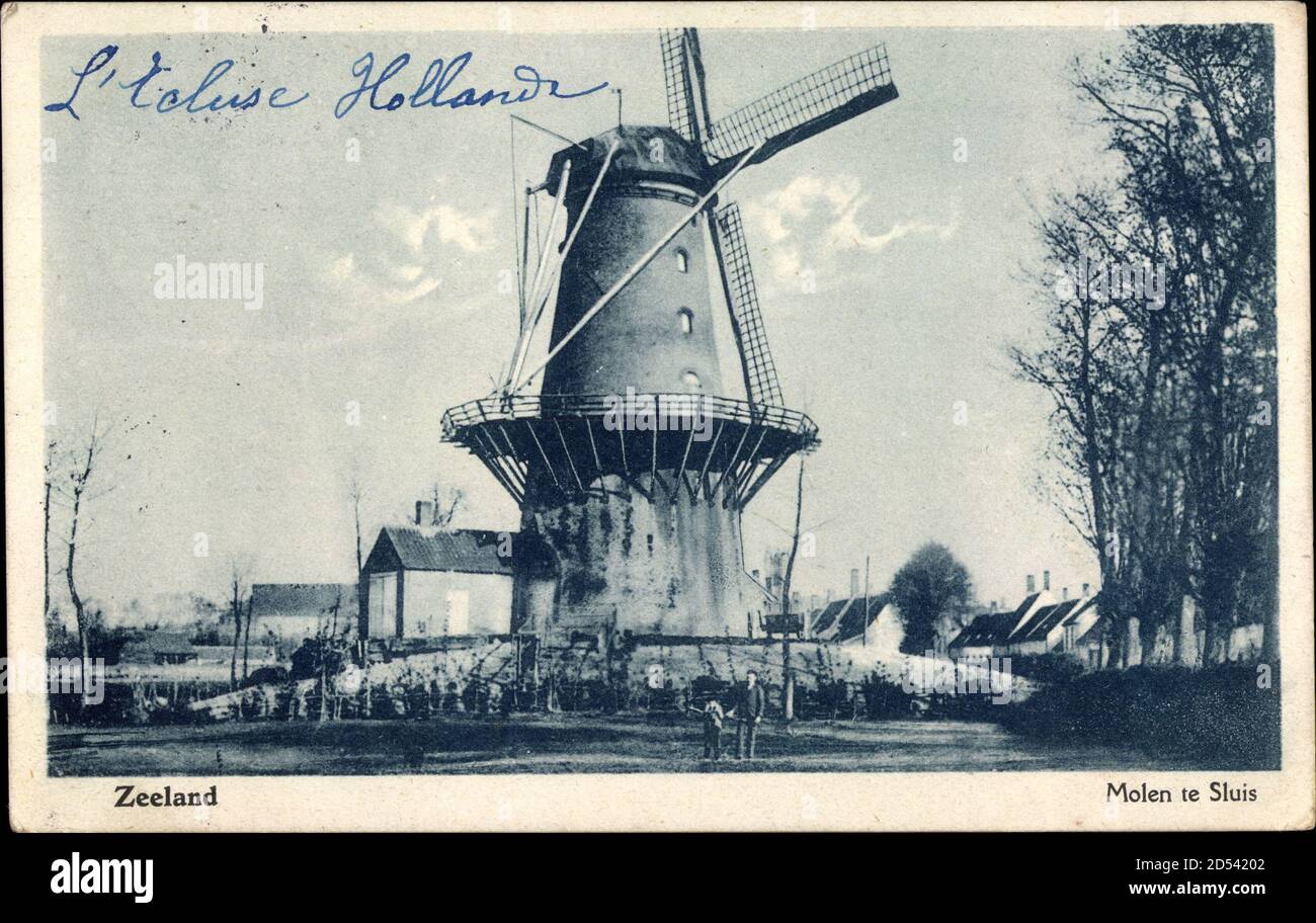 Zeeland, Molen te Sluis, Ansicht der Alte Windmühle | usage worldwide ...