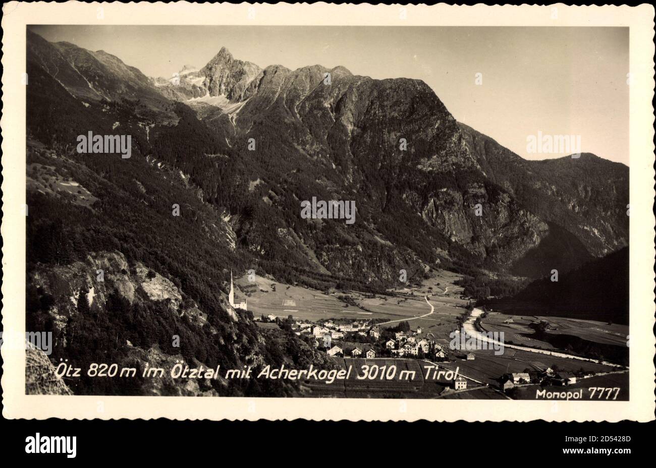 Oetz Tirol Österreich, Ötztal mit Acherkogel, Panorama | usage ...