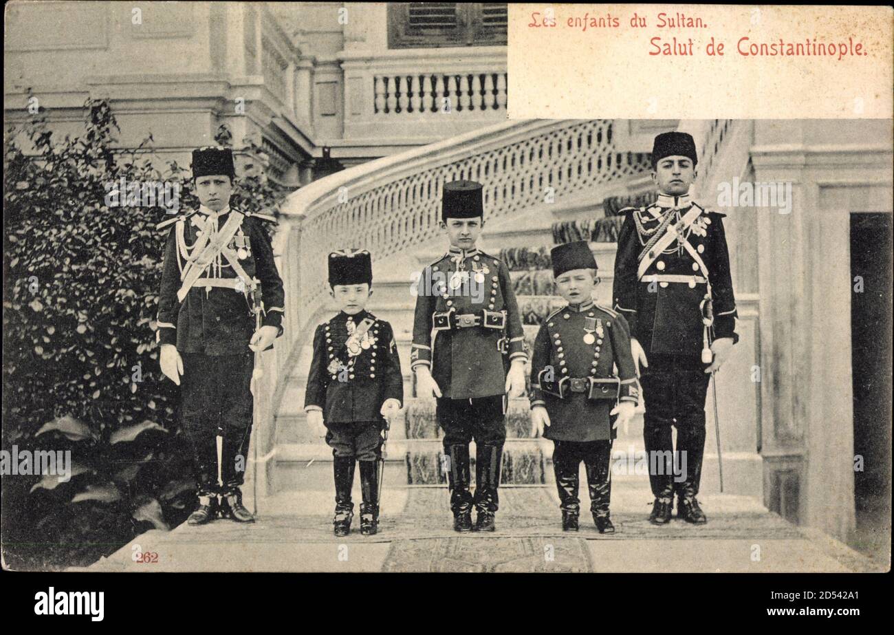 Konstantinopel Istanbul Türkei, Les enfants du Sultan, Kinder des ...