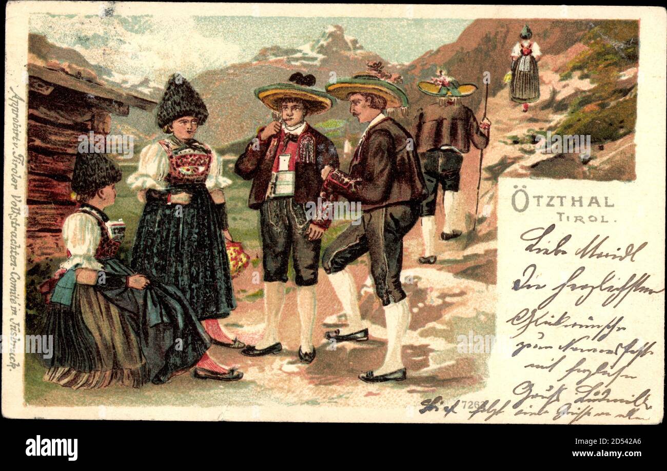 Ötztal in Tirol Österreich, Österreicher in Trachten | usage worldwide ...