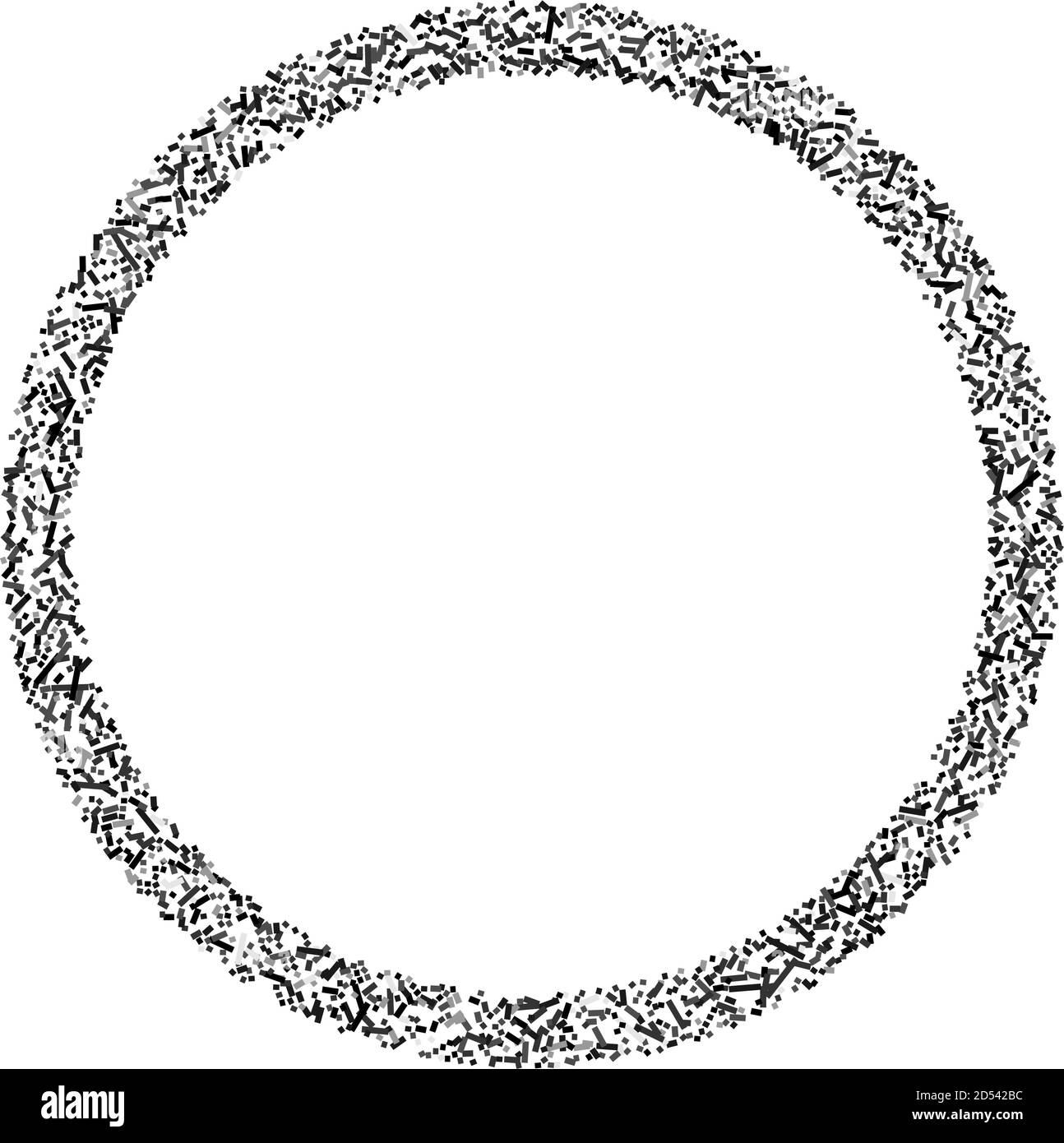 Grayscale random squares in circle formation abstract geometric element ...