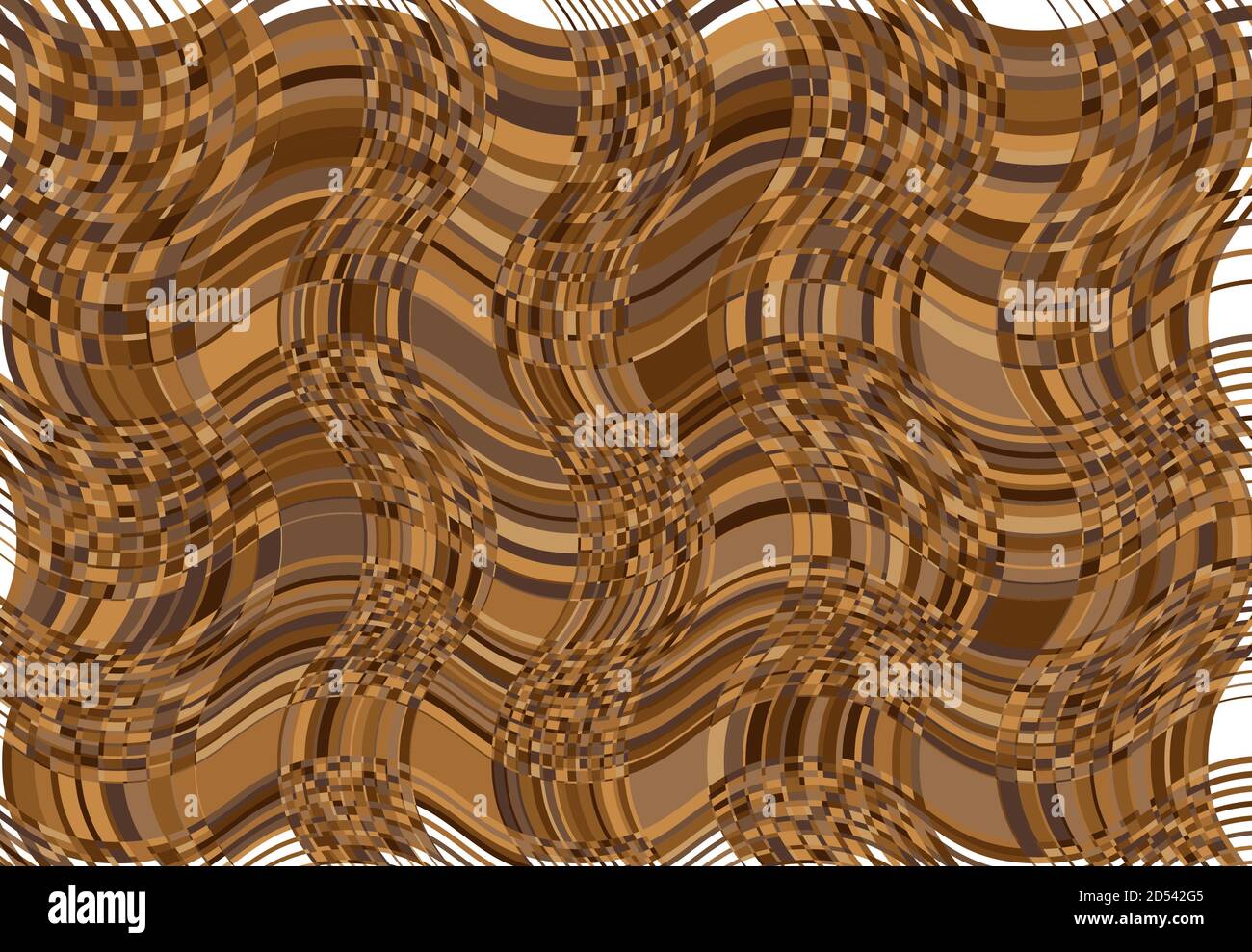 mosaic background, tessellation pattern. brown wavy, waving and ...