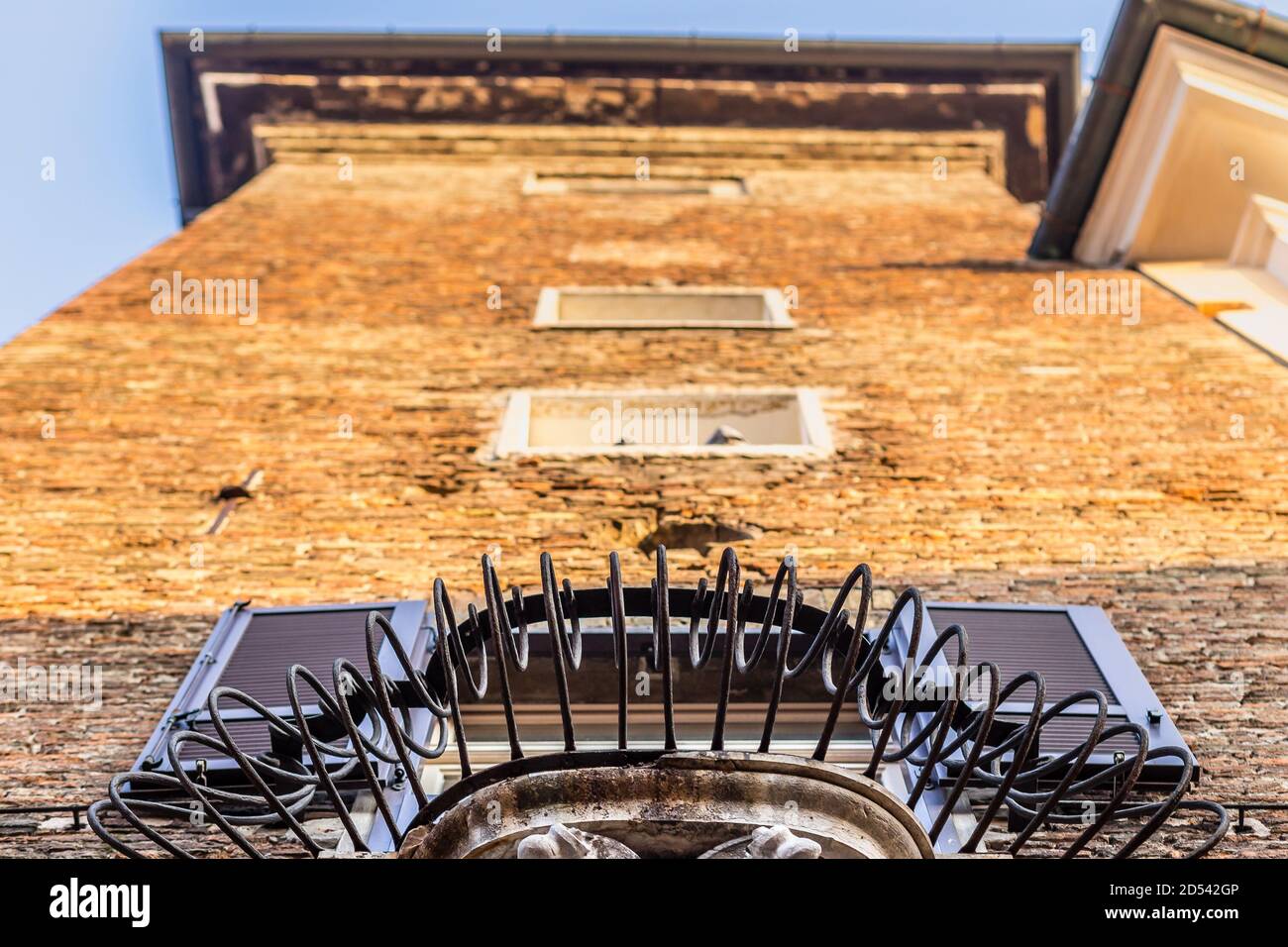 view of old brick tower Stock Photo - Alamy